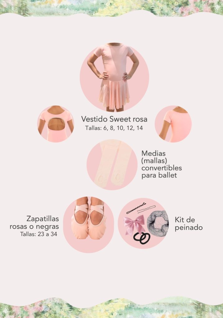 Kit Uniforme Ballet Vestido para Niña | Arabesque Colombia